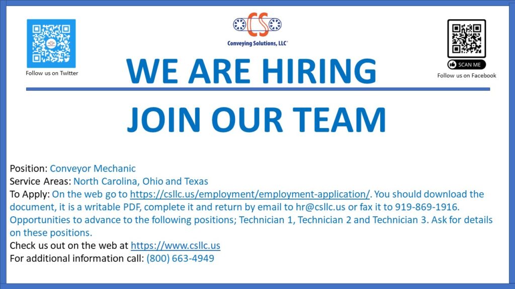 Conveying Solutions, LLC® – Conveyor Service & Repair